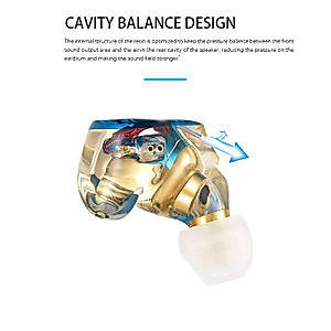 QZX A2 in ear Headphones NO Microphone HiFi Fans, IEM earbuds earphones for Sports, Stereo Lossless Sound Cancelling Dynamic Drivers Ear Buds for Games. 0.75/0.78mm Pins Gold Plated Connection Blue