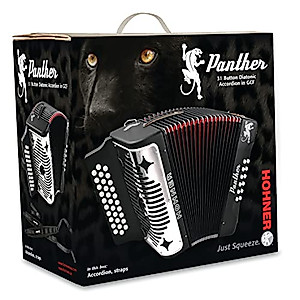 Hohner Accordions Panther 3-Row Diatonic Accordion (Black)