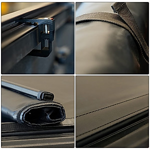 XTWEEX Soft Roll Up Truck Bed Tonneau Cover Fits 2016-2024 Toyota Tacoma (NOT for Trail Special Edition with Storage Boxes) Fleetside 5FT Bed