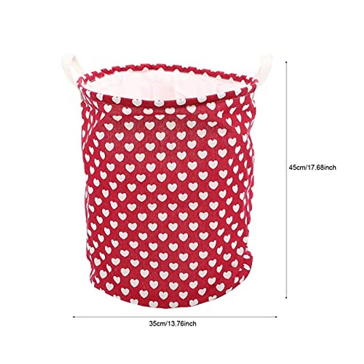 Zerodeko Drawstring Laundry Hamper Dirty Clothes Basket Collapsible Clothes Hamper Folding Clothes Container Storage Bin with Handle for Home Bedroom Organization Red