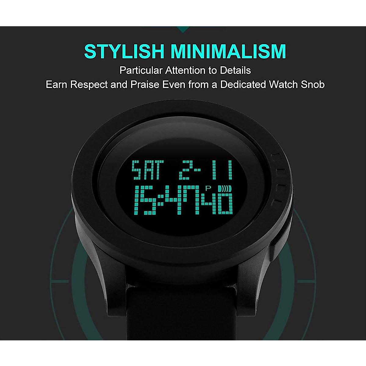 LYMFHCH Men's Digital Sports Watch LED Screen Large Face Electronics Military Watches for Men Waterproof Alarm Stopwatch Back Light Outdoor Army Watch