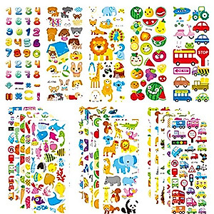Bubble Stickers For W/Precision Cutting Cartoon Theme Decoration Easy Peal Off Reusable 3D Sticker Toddler Party Tiny Stickers Cute Stickers Aesthetic Stickers Stickers For Teens Stickers