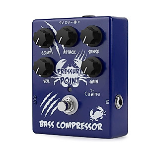 Caline Electric Guitar Effects Pedal Mini Bass Compressor True Bypass Effect Pedal Aluminium-alloy Blue CP-45