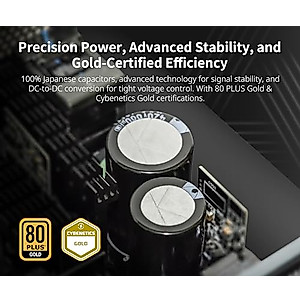 MONTECH Titan Gold 1200W High-End ATX Gaming Power Supply - 80 Plus Gold & Cybenetics Platinum - Fully Modular - ATX 3.0 Standard Compatible - PCIe 5.0 Connector Ready - New 12VHPWR