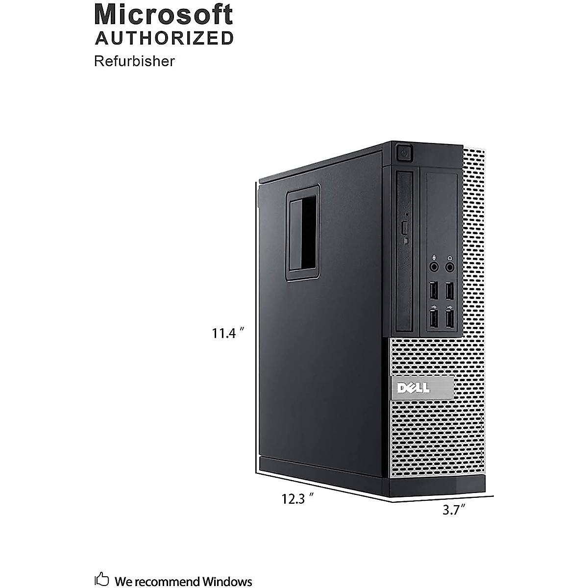 OptiPlex 9020-SFF, Intel Core i5-4570 3.2GHZ, 16GB RAM, 512GB SSD Solid State, DVDRW, Windows 10 Pro 64bit Grade A