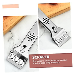 SECFOU 1 Set Tile Stain Removal Shovel Paint Scraper Stainless Spatula Cleaning Scraper Sticker Labels Floor Scraper Scrapers for Stains Car Window Cleaner Tool Stainless Steel Silver