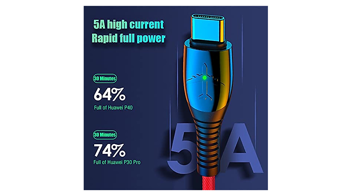 BGNTBUK Ps3 Controller Cable Pack 1M Fast Cable Super Breathing Type-C ...