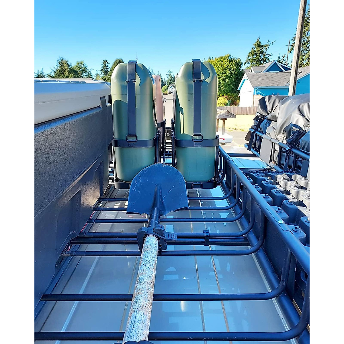 Racewill 5 Gallon Water Storage Containers Holder Mount - Only Fit for Scepter Water Container and Fuel Can 20L - Lockable Mounting Bracket for Camping, RV, and Overlanding