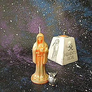 Santa Muerte Candle in a golden coat! Ritual monetary magic through the Power of the Holy Death! Magic candle for spells, money candle