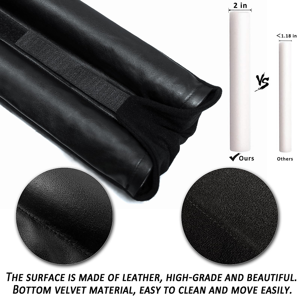 Door Draft Stopper,Leather Door Draft Stoppers for Bottom of Door,Under Door Draft Stopper Weather Stripping,30-36" Adjustable Draft Stopper for Bottom of Door,Door Draft Blocker,Grey