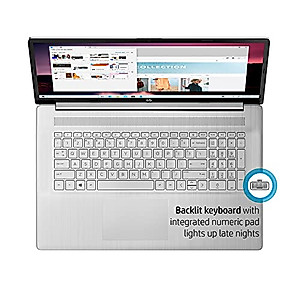 HP 2023 Newest 17t Laptop, 17.3'' HD+ Touchscreen, Intel Core i7-1255U Processor, 32GB DDR4 RAM, 1TB PCIe SSD, Backlit Keyboard, HDMI, Windows 11 Home, Silver