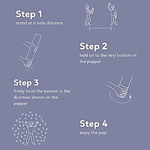 6 Pack White Wedding Confetti Cannon Confetti Poppers | Biodegradable | TUR Party Supplies | Launches Up to 25ft | Giant (12 in) | Party Poppers for Weddings, Bachelorette Parties, Birthdays Celebrations