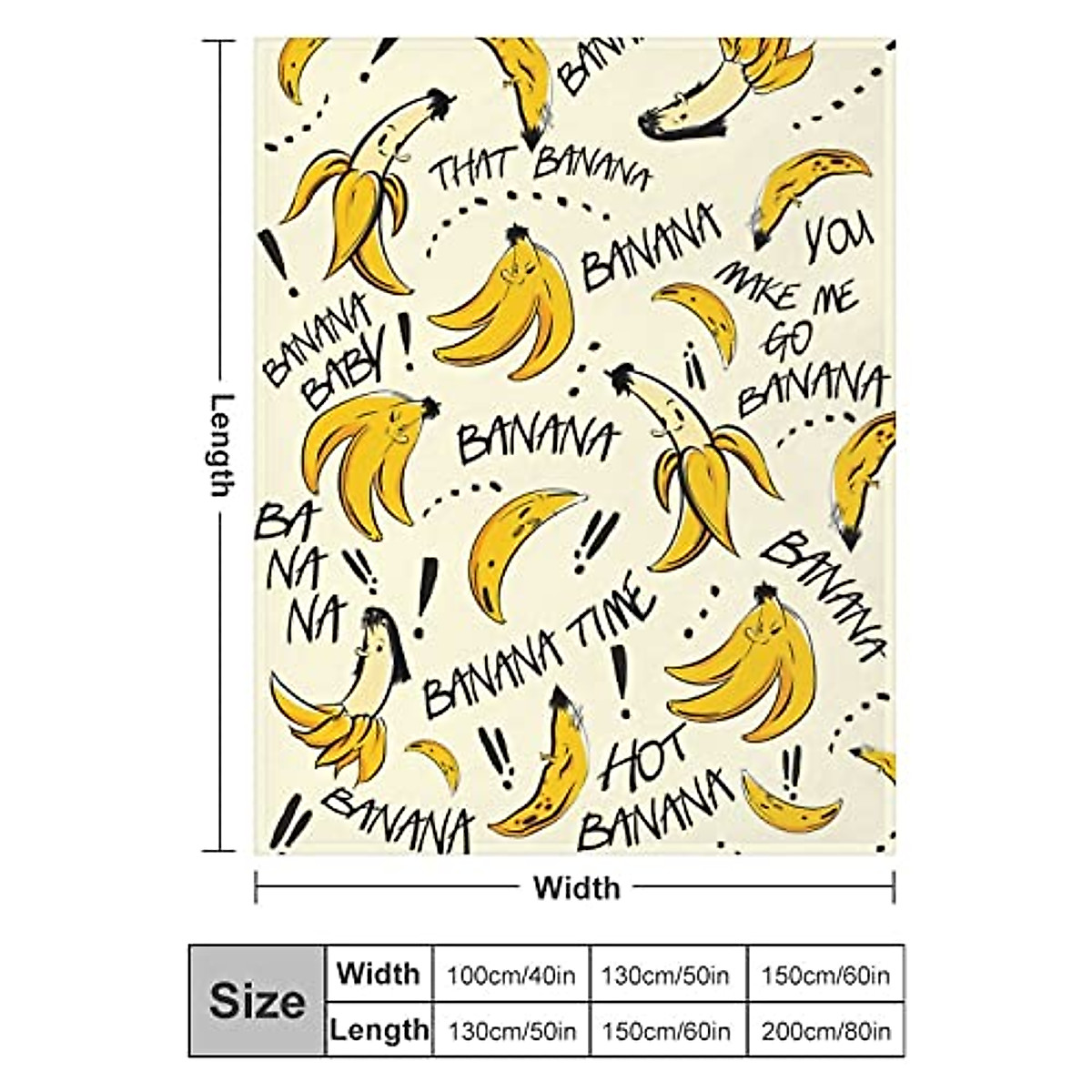 STWINW Funny Banana Throw STWINW Gifts for Women Men Ultra Soft Throw Blankets Lightweight Couch Bed STWINW Warm Plush Flannel STWINW 40''x50'' Cooling STWINW Home Decor Blanket