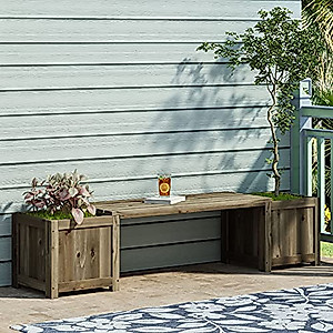Christopher Knight Home Elina Planter Bench, Gray