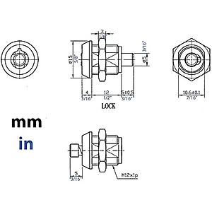 FJM Security 2615B-KA Miniature Tubular Push Locks with Chrome Finish, Keyed Alike