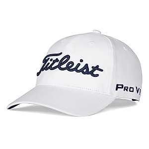 Titleist mens Titleist Men s Tour Performance Hat, White/Navy, Small-Medium US