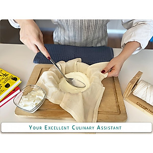 Cotton Farm Hemmed Cheese Cloths, Grade 100, 20x20 inch, Precut, Ready to Use, Muslin Cheesecloth for Straining and Cooking, 100% Unbleached Cotton, Ultra Fine and Dense, Reusable, Washable