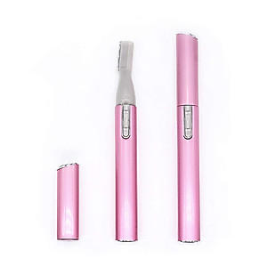 Bluelans Unisex Hair Trimmer, Electric Facial Hair Remover for Men and Women, Pink