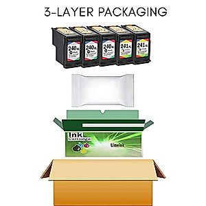 Limeink Remanufactured Ink Cartridge Replacements PGI-240XL & CLI-241XL High Yield (3 Black, 2 Color)