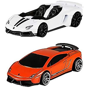 Race Lamborghini Superleggera Trofeo 5-Pack Cars Exotic Bundled with Murciélago + Huracán + Aventador J + Veneno Bugatti Aston Martin Lotus 2 Items