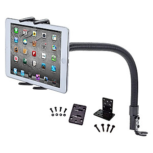 Arkon Mounts - Car Seat Rail Phone or Tablet Mount | Flexible Positioning | 22" Gooseneck | 360° Adjustability | Tablet Holder fits iPhone, Galaxy, Note and more | Up to 8" Screen Size