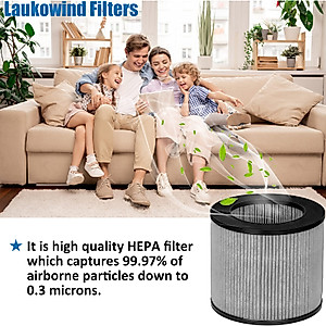 2801 Filter, Laukowind 2801 Carbon Replacement Filter Compatible with Bissell Personal Air Purifier 2780 2780A 27809 Part 2801 HEPA Filters (Pack of 1)