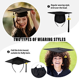 unibouti 2 Pack Graduation Cap Headband - Grad Cap Head Band Insert with EVA Foam Sticker - Graduates Essential Hairband for Securing Graduation Hat