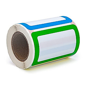 L LIKED 250 Stickers - 3.5" x 2.25"Colors Plain Name tag Labels with Perforated Line for School Office Home (Blank - 250 Labels)