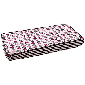 Bacati - Elephants Pink/Grey Elephants Mini Changing Pad Cover