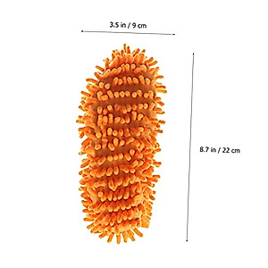 Cleaning Mop 4 Pcs Floor Cleaner Mop Cleaning Mops Floor Mops Slippers Lazy Mop Slippers Floor Cleaning Slipper Lay Shoe Cover Orange Washable The Lazy Dust Mop Slipper Mop Cap