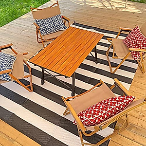 Pcinfuns Outdoor/Indoor Decorative Lumbar Pillows with Insert,Grid Red Throw Pillow Covers 20x12 Inch Cushions for Patio Furniture,Set of 2