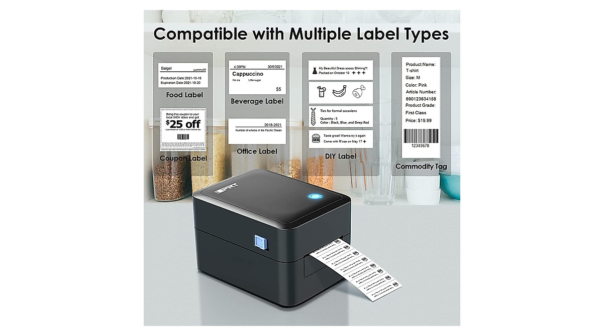 iDPRT Bluetooth Thermal Label Printer - Fast Wireless Label Maker