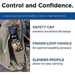 Guard Alaska 9 oz. Bear Spray and Pepper Defense Belt Clip Holster - Maximum Strength Pepper Spray for Hiking, Camping, Outdoors, Self Defense (1-Pack)