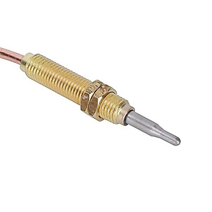 M8 Thermocouple Replacement, BBQ Grill Fireplace Heating Gas Burner Thermocouple Probe 600mm,for Gas Heater Brazier Oven Water Heater