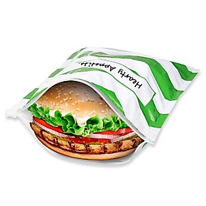 Jay Bags Sandwich Reusable Insulated Food Bag, Multicolor - (2 Count)