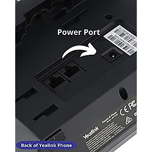 Yealink PS5V2000US Phone Power Supply, for Yealink IP Phones SIP-T29G, T46S T48S,T58A, T58-CAM,T54W, T57W, MP54, MP56 for Teams, GTW Microfiber Cloth