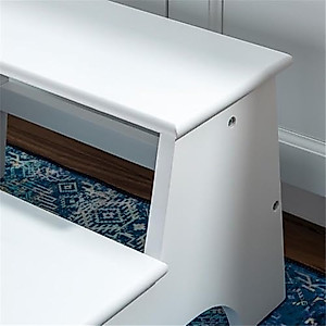 Powell Linon Tyler Wood Bed Step Stool in White