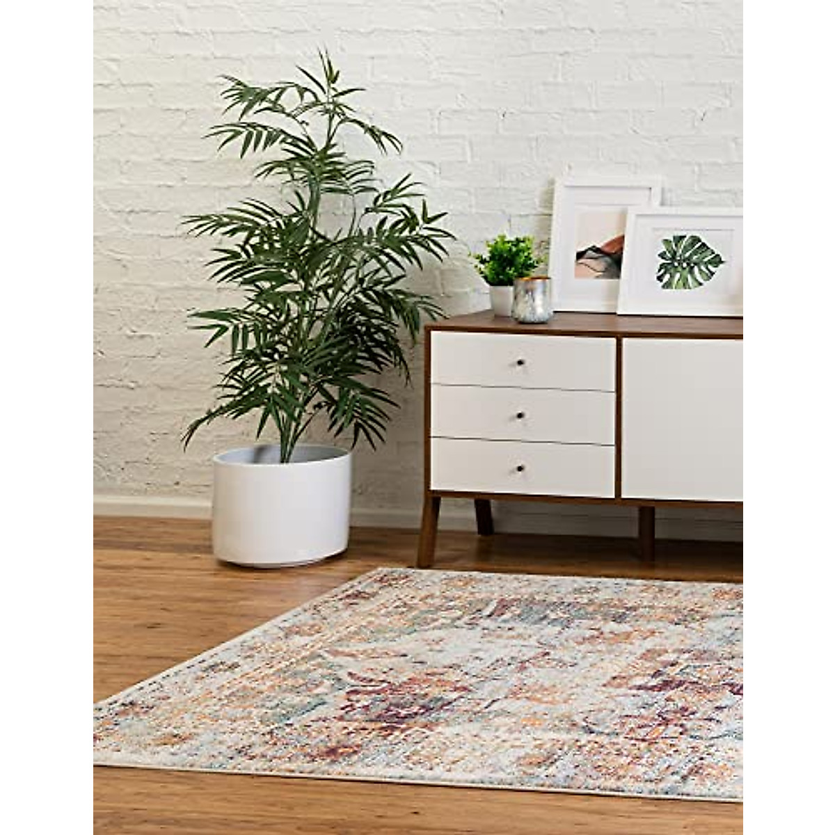 Unique Loom Isabella Collection Area Rug - Adjani (9' x 12' Rectangle, Ivory/Beige)