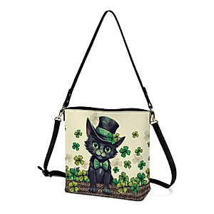 HUGS IDEA Adorable Chicken Family Print Womens Leather Handbag Big Capacity Travel Shopping Working Shoulder Bucket Cross-body Purse