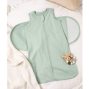 Transitional Baby Swaddle and Sleep Sack 100% Cotton, Adjustable, Easy and Simple for Soothing Sleep, 3-6 Months