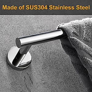 Nolimas Polished Chrome Bath Towel Bar Single Bars Towel Rack Rod Classic Wall Mounted Stainless Steel Bathroom Towel Bar Toilet Kitchen Towel Shelf Single Layer,9inch