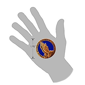 The Lord's Prayer and Pray Without Ceasing, Antique Gold-Color Plated Challenge Coin, Our Father Who Art in Heaven Matthew 6:9-13 Gift