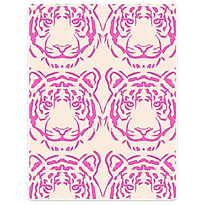 SXCHEN 60"x80" Blankets Plush Sofa Bed Throw Pink Tiger