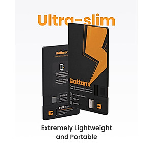 BATTARIX Power Card - Thin Universal Phone Charger Emergency Survival Everyday Carry Lightning & USB C for Android + iPhone (Single Use, Pre Charged)