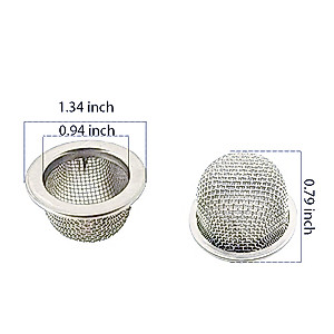 5 PCS Premium Double Screen Filter for Cocktail Smoker, 1.3" Diameter Washable Stainless Steel Mesh Screen Filter Bowl for Bourbon Whiskey Smoker