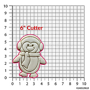 Sweet Prints Inc Set of 2 Penguin with Earmuffs Cookie Cutter - Dishwasher Safe