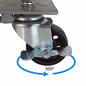 TROPOW Tire Wheel Dolly Car Set of 2-3000 lbs Capacity, Heavy Duty Carbon Steel, Antiskid Plate, 360 Degree Rotatable Wheels, 16"*12", Silver