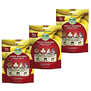 Oxbow SIMPLE REWARDS Treats - Rabbits Guinea Pigs Chinchillas BANANA 1 oz 3 PACK