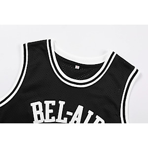 MESOSPERO #14 The Fresh Prince of Bel Air #25 Carlton Banks Basketball Jersey,90s Hip Hop Clothes for Party Men (14 Black, X-Large)