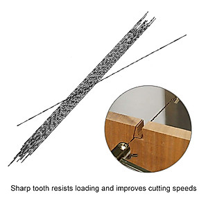 12 Pieces Scroll Saw Blades With Spiral Teeth for Wood Metal Plastic Cutting Sawing Carve Fit for Bosch, etc. (5#)